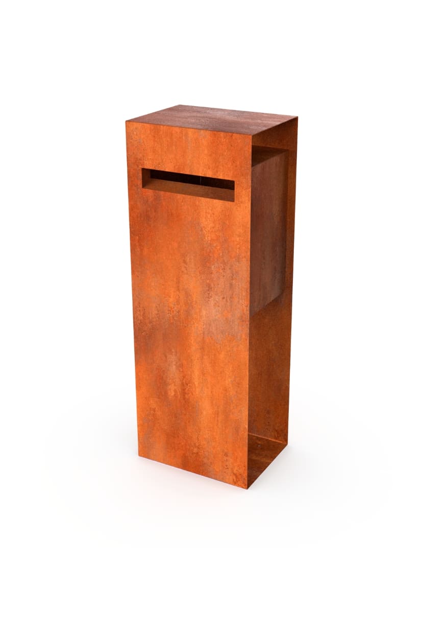 Design Cortenstaal Brievenbus Staand Los Angeles
